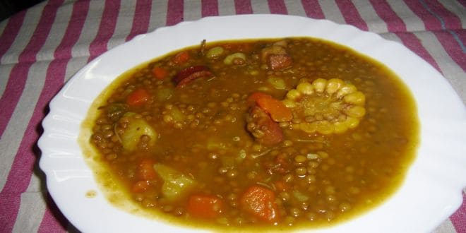 Potaje de lentejas al estilo cubano... un plato para chuparse los dedos ...